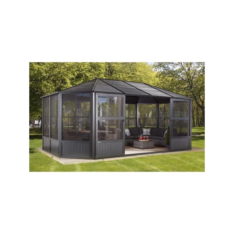 Gazebo Penguin Florence - Wall Mounted Solarium 10x16 Polycarbonate ...