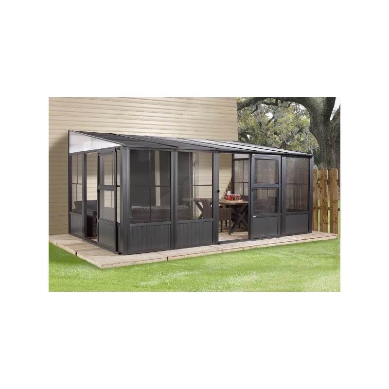 Sojag 10x16 Charleston Solarium Wall Unit Kit- Dark Gray (440-9163032)