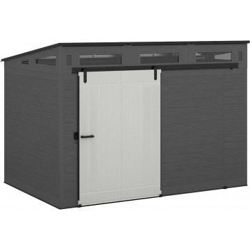 Suncast Modernist 10x7 Shed with Floor - Peppercorn/Black (BMS9000D)