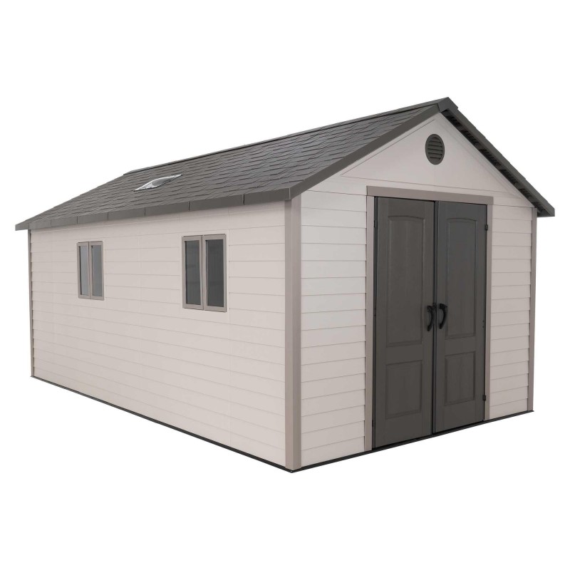 Lifetime 8x15 Plastic Storage Shed Kit w/ 2 windows (60075)
