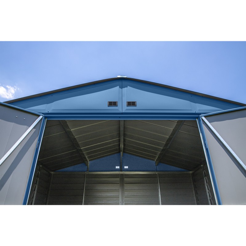Arrow Select Steel Storage Shed 14x14 Blue Grey (SCG1414BG)