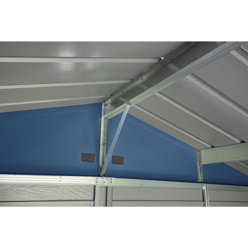 Arrow Select Steel Storage Shed 14x14 Blue Grey (SCG1414BG)