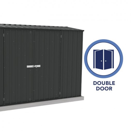 Absco Premier 10' x 5' Metal Storage Shed - Monument (AB1003)