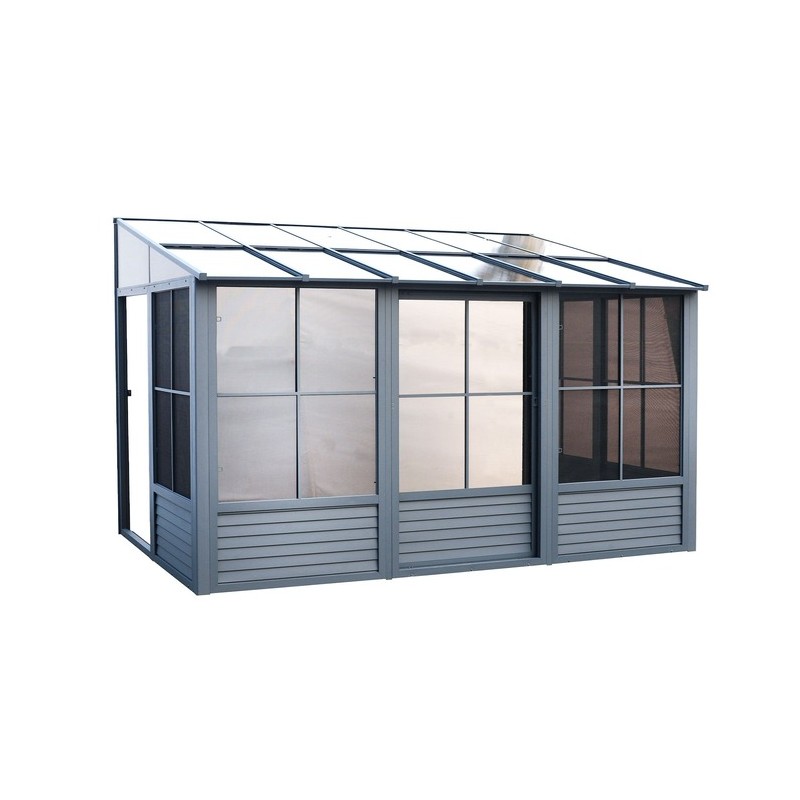 Gazebo Penguin Florence - Wall Mounted Solarium 8x12 Metal Roof ...