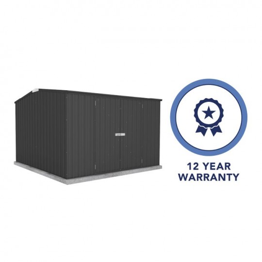 Absco Premier 10 x 10 Metal Storage Shed - Monument (AB1005)