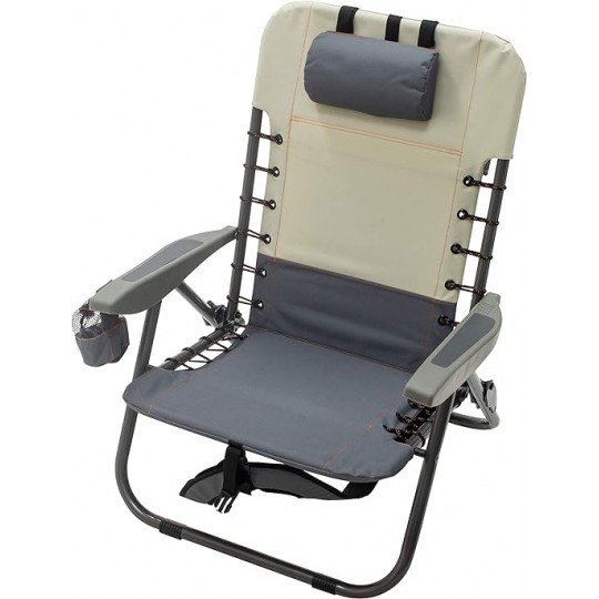 Rio Lace-Up Removable Backpack Chair - Slate/Putty (GR529R-434-1)