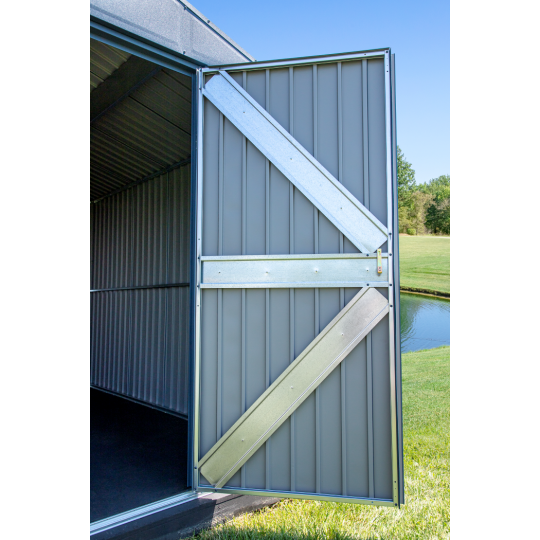 Arrow Elite 14x14 Steel Storage Shed - Cool Grey (EG1414CG)