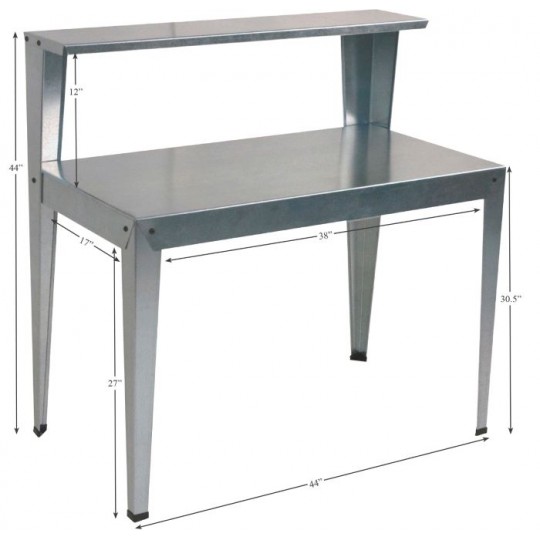 Poly-Tex Heavy-Duty Galvanized Steel 2-Tier Work / Utility Bench (PTX2000)