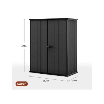 Keter Cortina Alto Storage Shed - Graphite (255123)