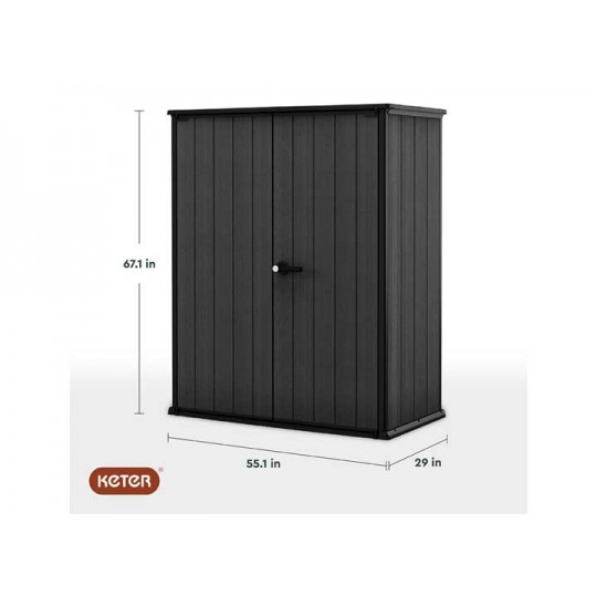 Keter Cortina Alto Storage Shed - Graphite (255123)