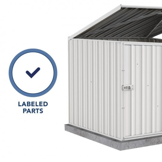 Absco Utility 5'x5' Multipurpose Metal Shed Kit (AB1071)