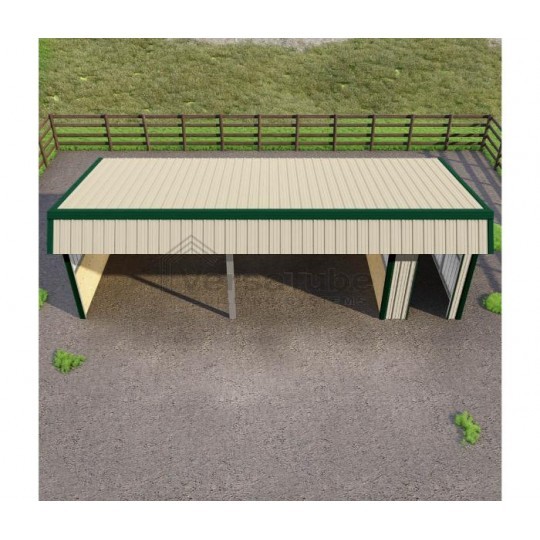 VersaTube Single Slope Loafing 12 x30 x10'/8' Metal Shed / Run-In ...
